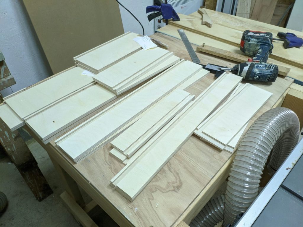 Birch plywood cabinets and drawers – Dominic Dale