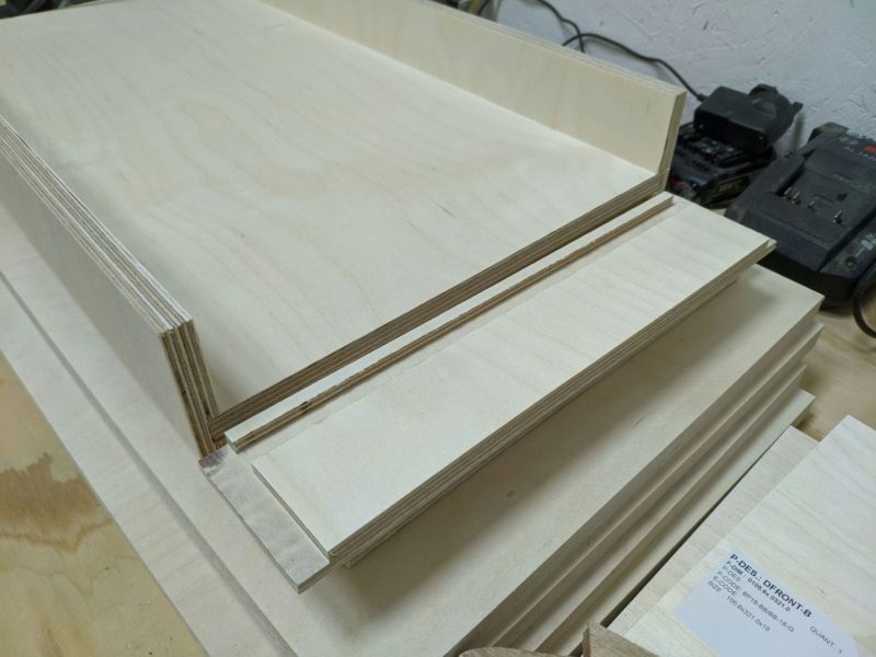 Birch plywood cabinets and drawers - Dominic Dale