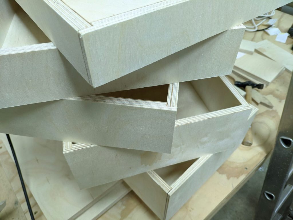 Birch plywood cabinets and drawers – Dominic Dale